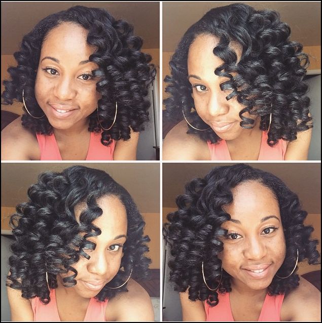 Perm Rod Curls on Straightened Hair
