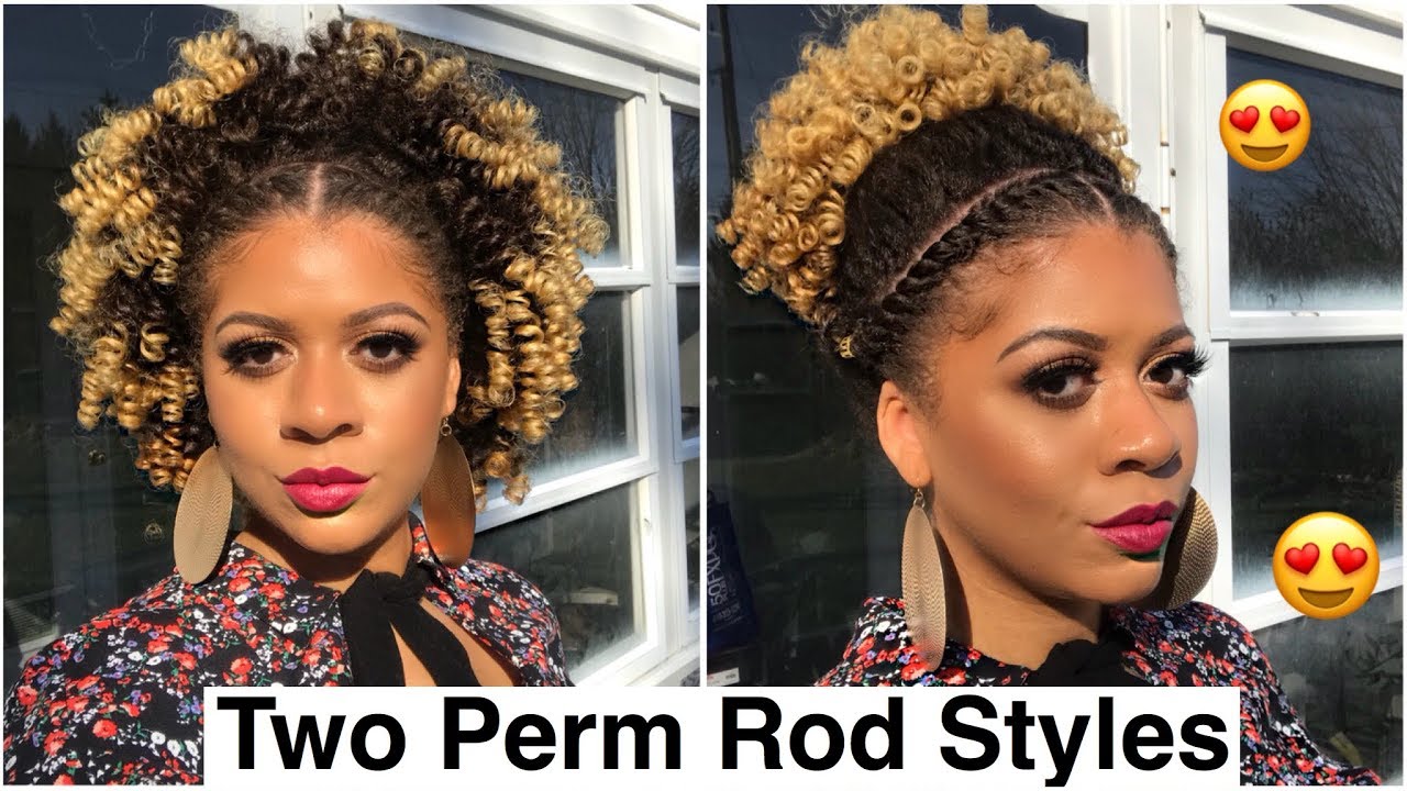 Perm Rod and Curly Puff with Flat Twists