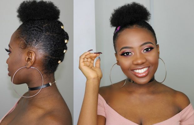 5 Minute Natural Hairstyles On Short Natural 4c Hair