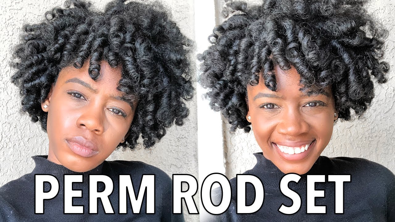 Voluminous Perm Rod Set on Natural Hair | 4C Type Hair