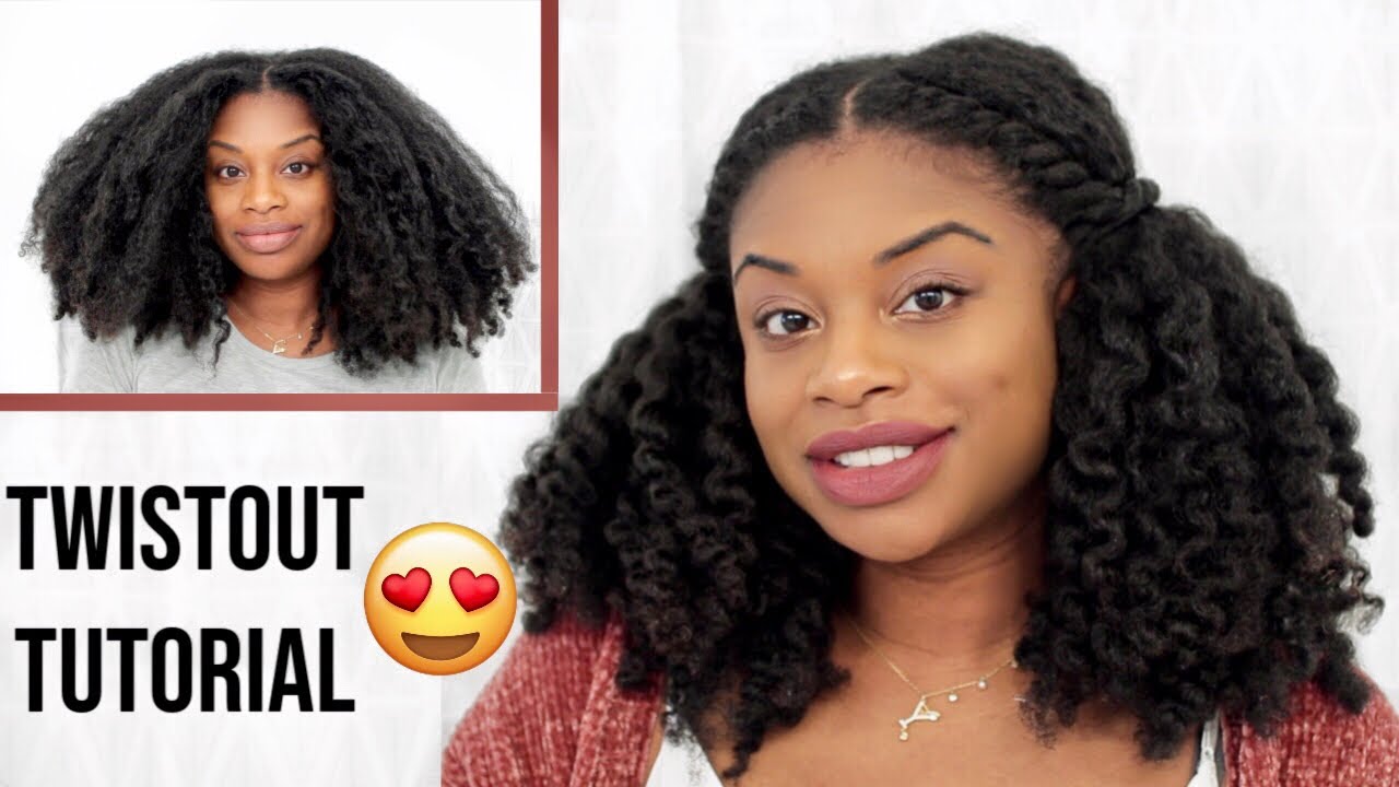 Twistout Hair Tutorial on Dry Natural Hair