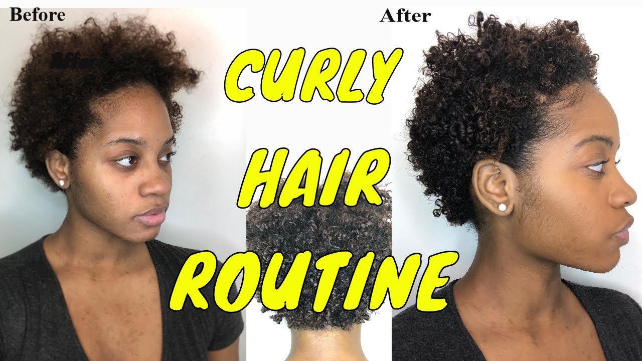 CURLY HAIR ROUTINE ON SHORT TYPE 4 HAIR | WASH AND GO FOR SHORT NATURAL ...