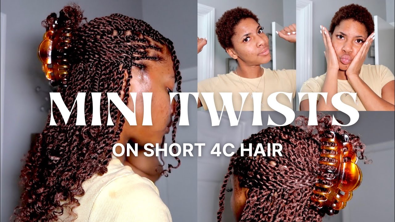 DIY Mini Spring Twists on Short 4c Hair | Ginger